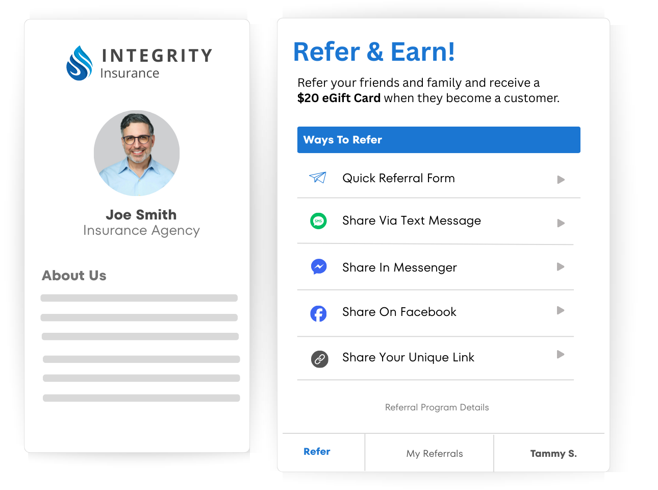 Insurance Landing Page - HelloReferrals
